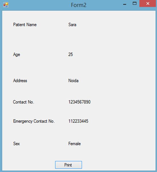 Print Receipt and Save Data Using Windows Forms in C#